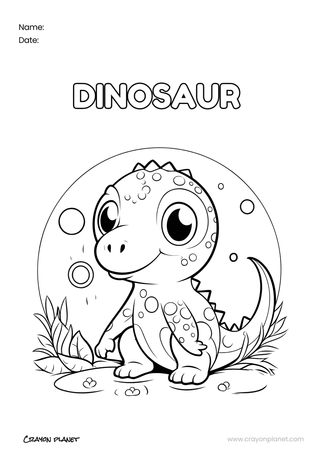 Dinosaur Coloring Pages | Crayon Planet